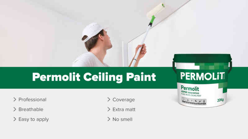 Permolit Pure White Ceiling Paint - PERMOLİT