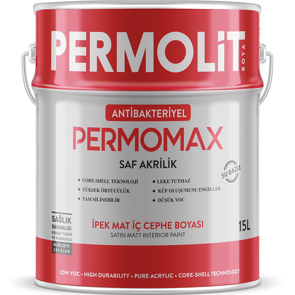 Permomax Antibacterial Satin Matt Interior Paint - PERMOLİT BOYA